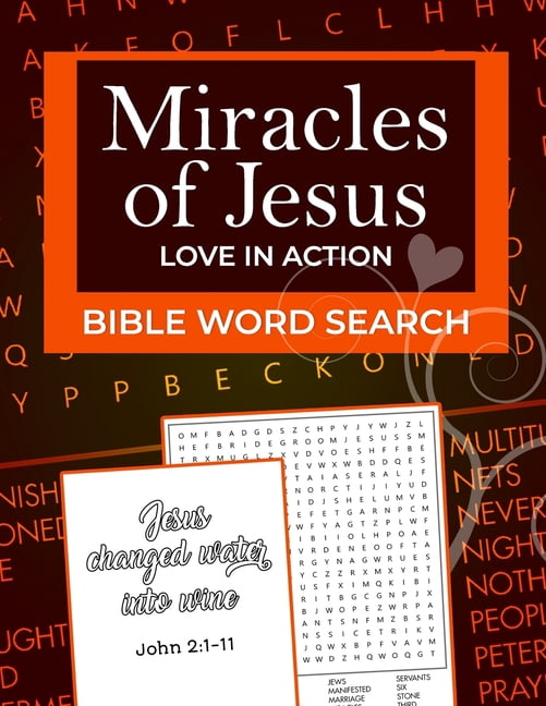 Bible Word Search: Miracles of Jesus, Love in Action: Word Puzzle for ...