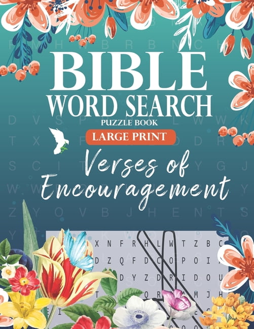 Bible Word Search Puzzle Book (Large Print): Verses of Encouragement ...