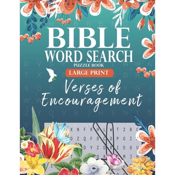 Bible Word Search Puzzle Book (Large Print): Verses of Encouragement ...