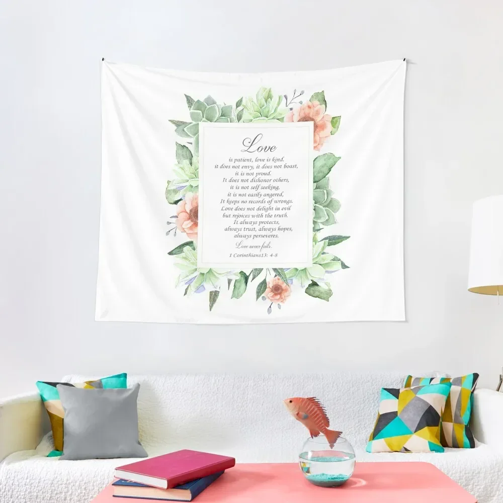 Bible verse 1 corinthians 13 Tapestry Bed Room ration Home rations ...