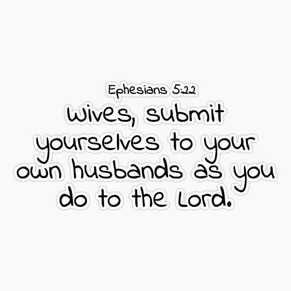 Bible verse Ephesians 522 Inspirational Bible Verse Sticker - Walmart.com