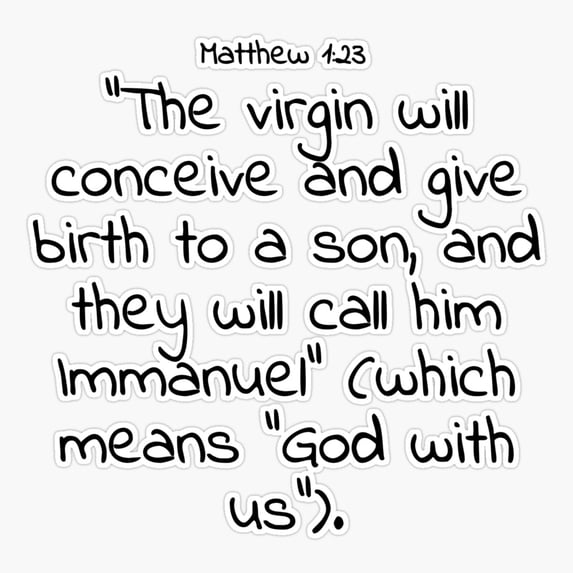 Bible verse Matthew 123 Sticker - Walmart.com