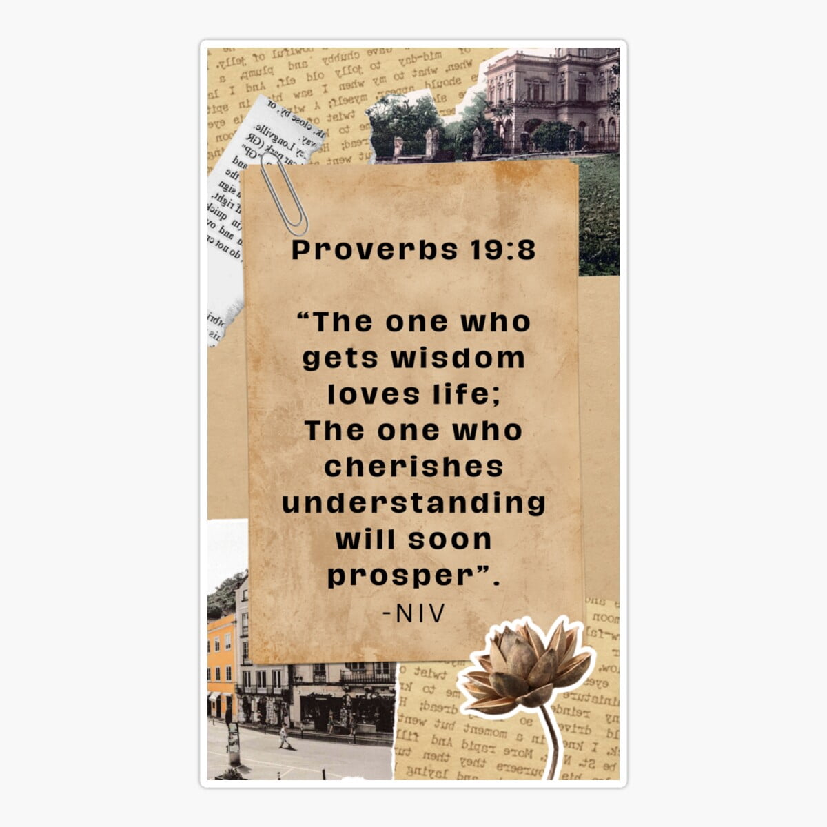 Bible verse portrait Sticker - Walmart.com
