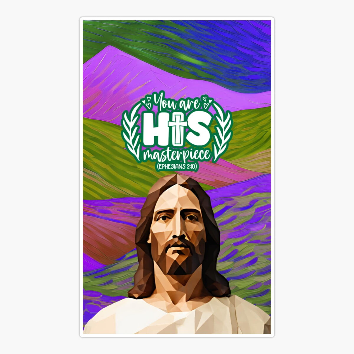 Bible verses about strength Ephesians 210 Purple Blue Mountain Art ...