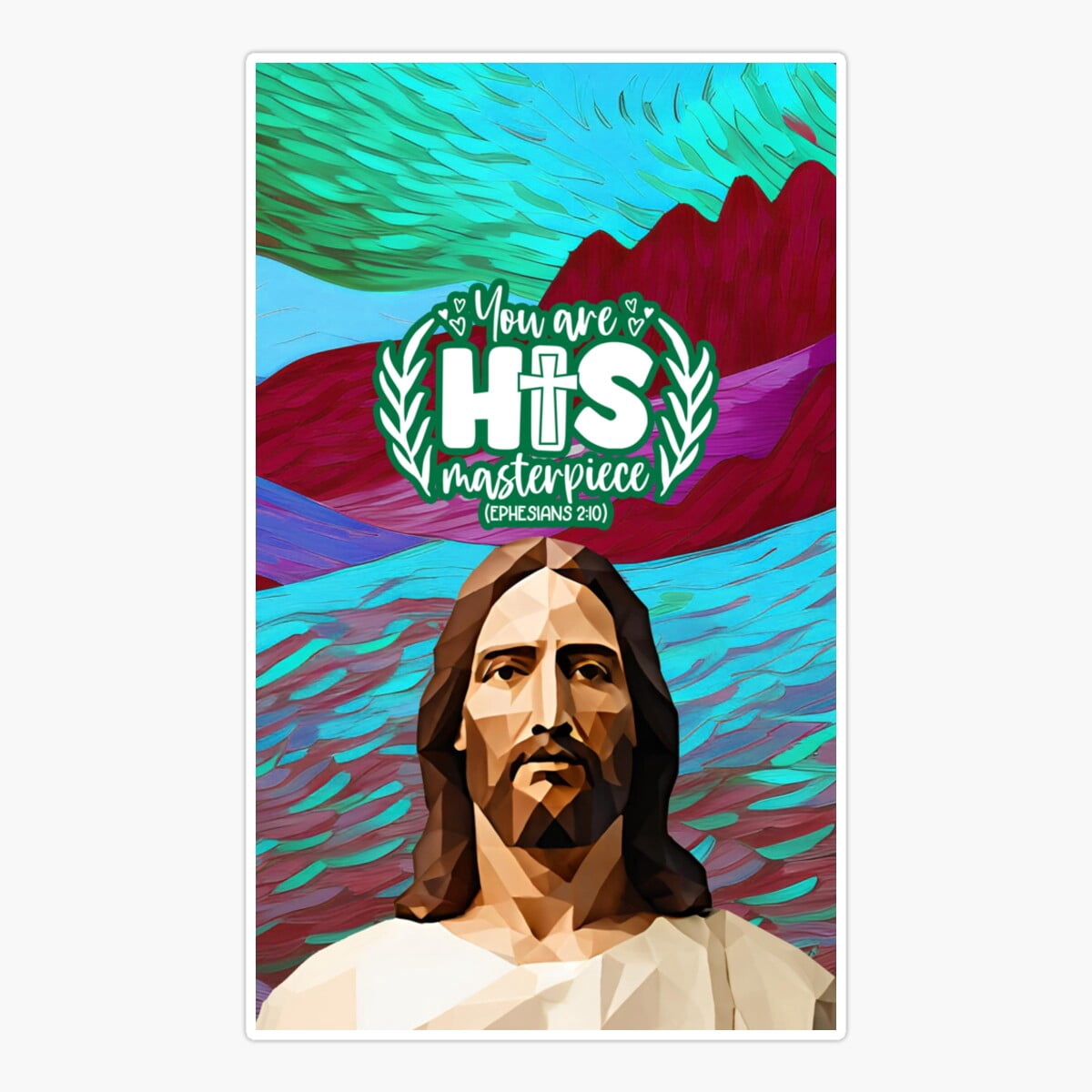 Bible verses about strength Ephesians 210 Turquoise Maroon and Teal ...