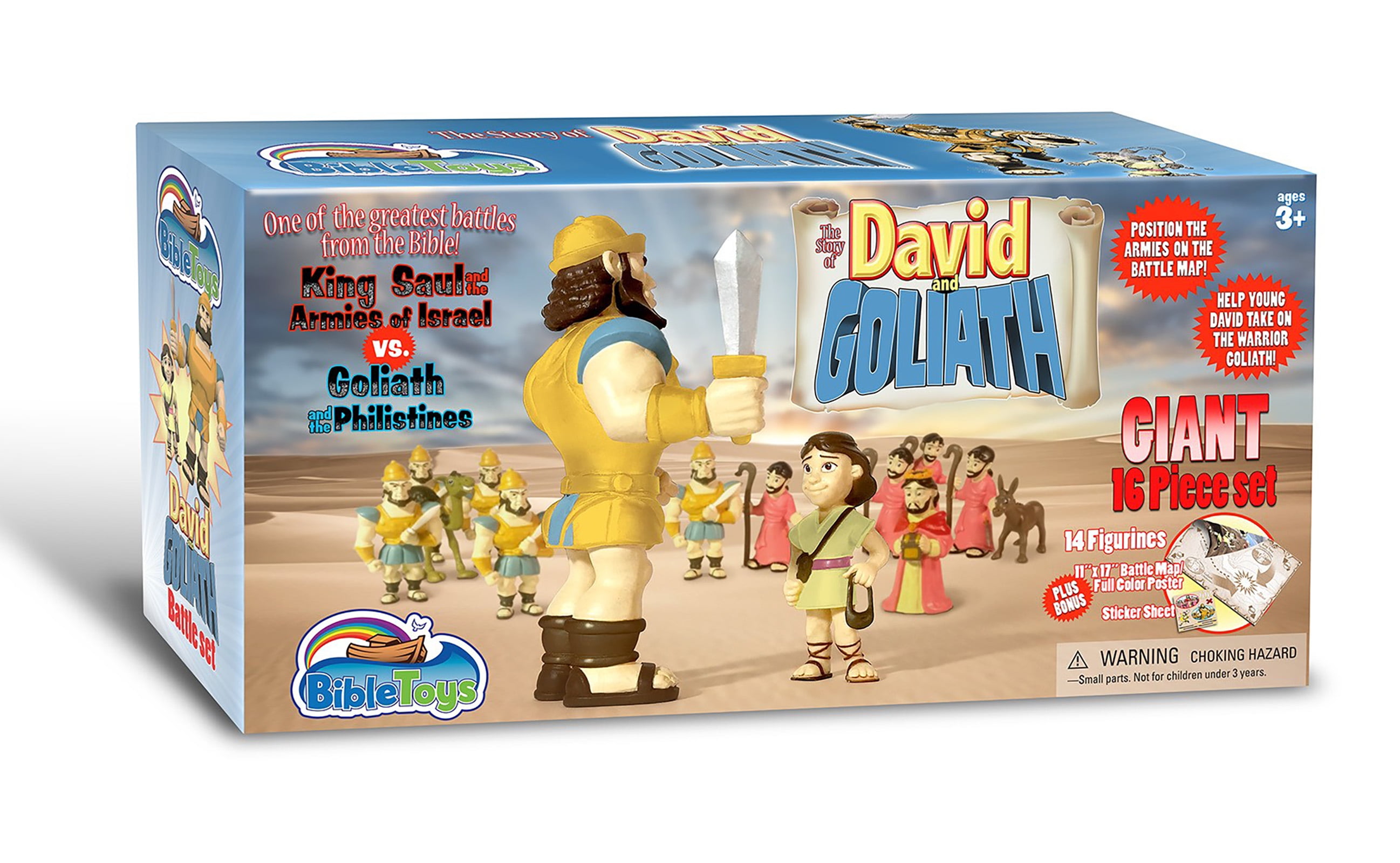 BibleToys Tales of Glory David & Goliath Action Figure Set, 16 Count ...
