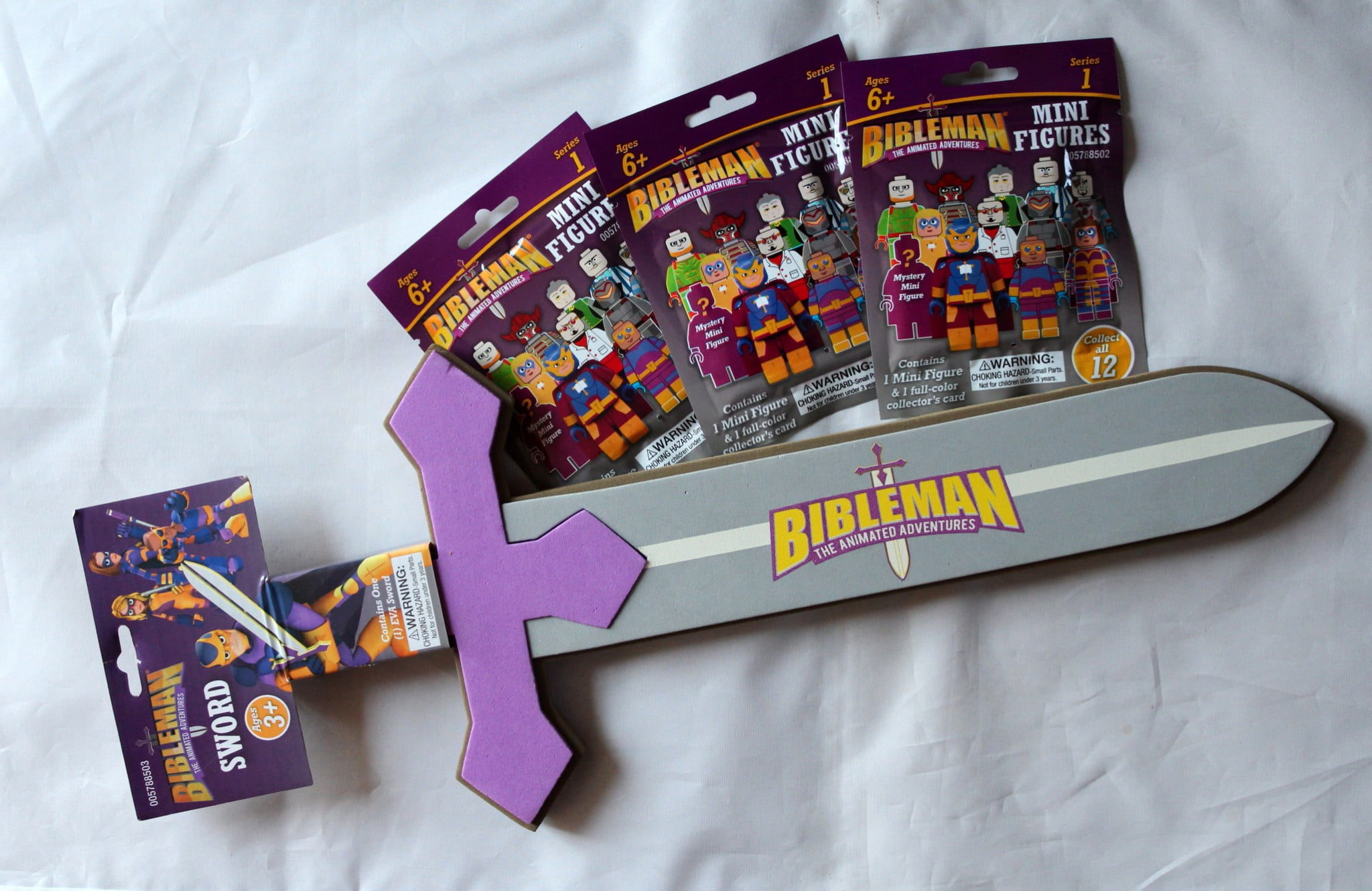 Bibleman Adventures SWORD NEW Soft EVA Foam Ages 3+ AND 3SET Mini ...