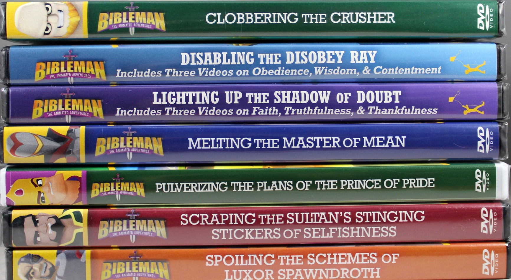 Bibleman Animated Adventures 7 SET NEW DVDs Kids Learn Biblical Verses ...