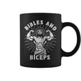 Bibles And Biceps Christian Weightlifting Workout Gym Coffee Mugs ...