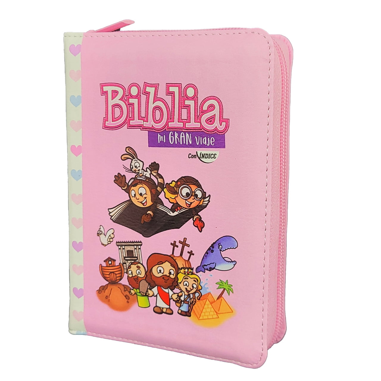 Biblia Mi Gran Viaje de Bolsillo con Cierre RV1960 imit piel rosada con ...