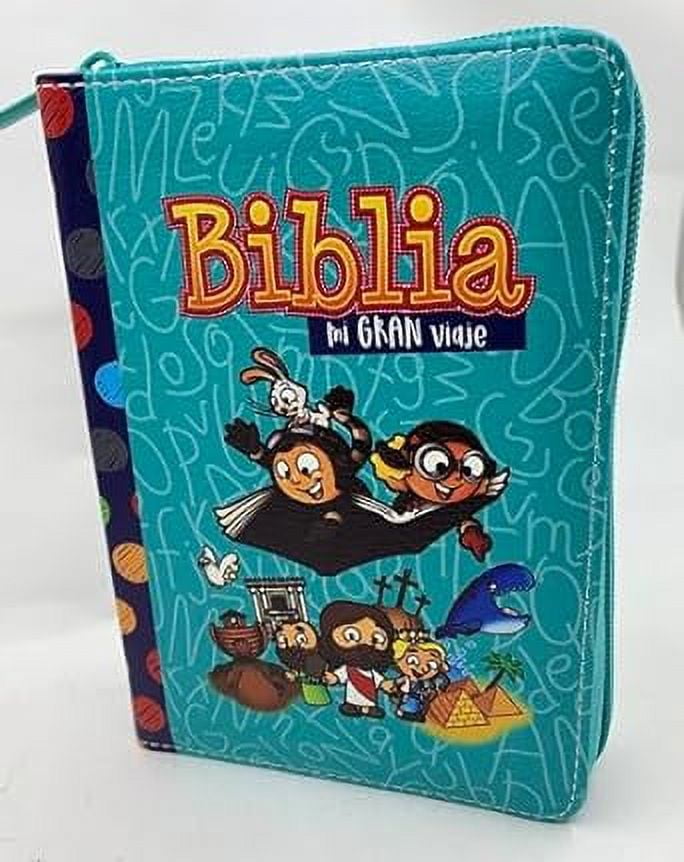 Biblia Para niños Mi Gran Vieje RVR, 1960 Turquesa Con Indice Y Cierre ...