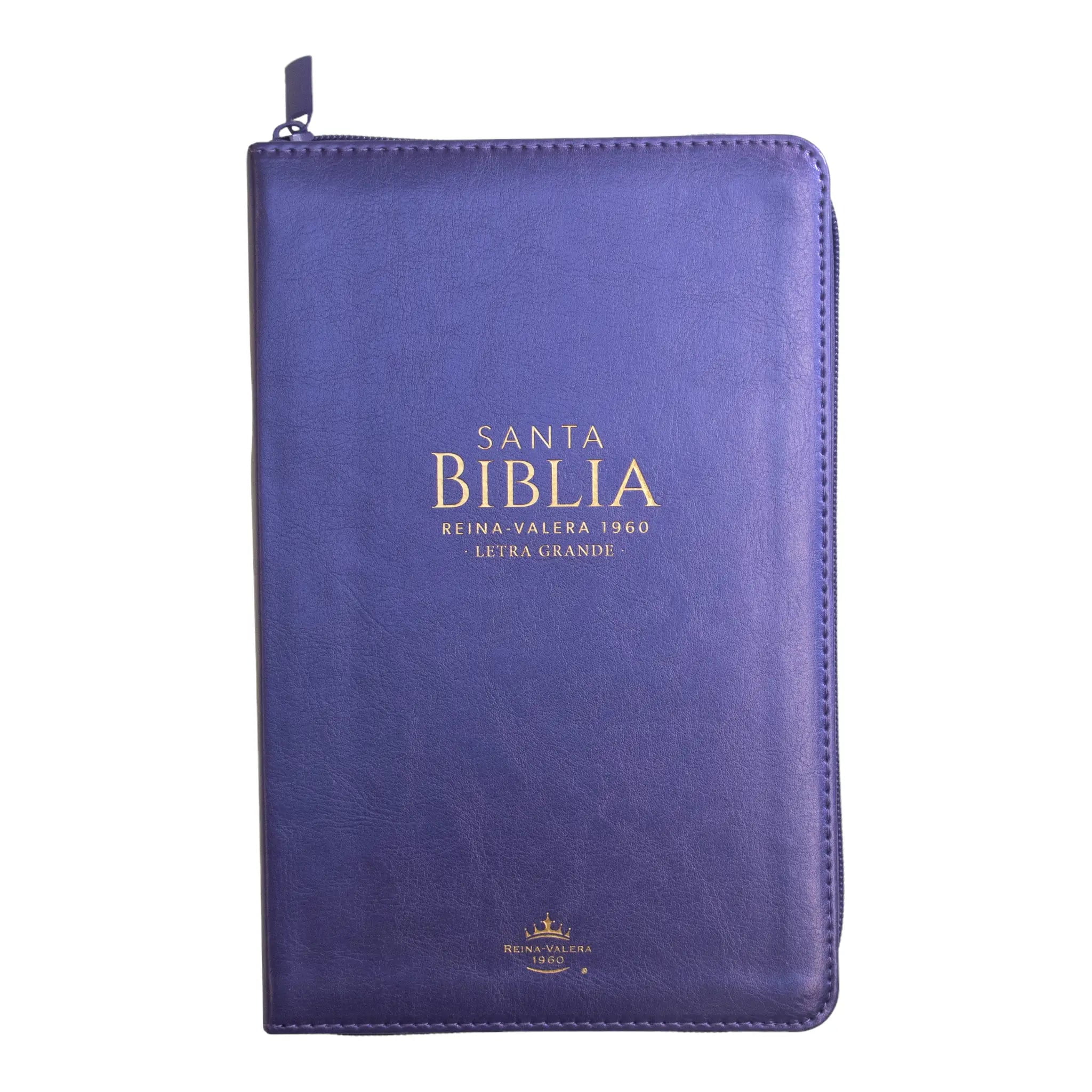 Biblia con Cierre Letra Grande 12 puntos RV1960 imit piel lila - Walmart.com