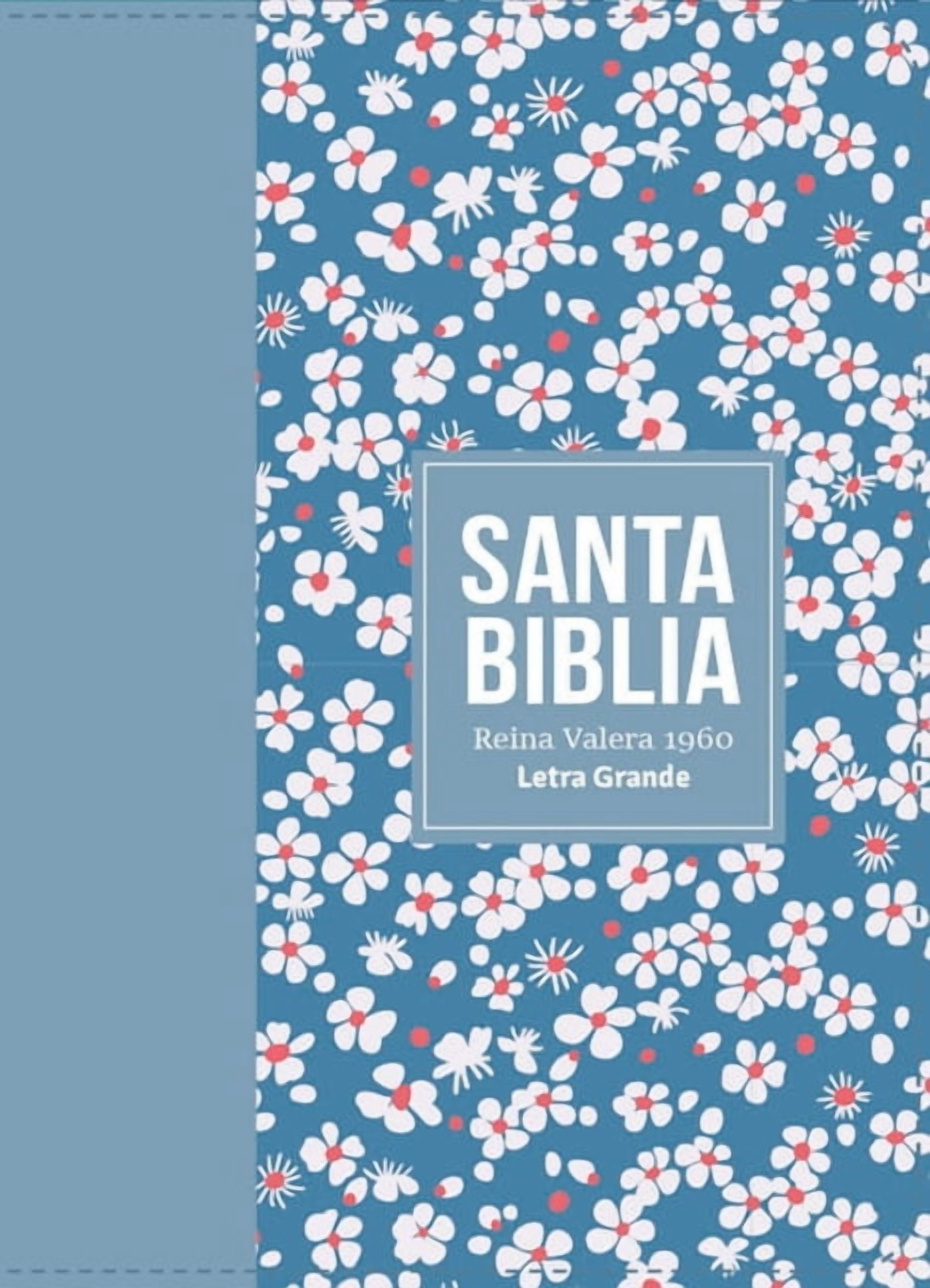 Biblia Rvr 1960 Compacta SÃ­mil Piel Flores Azul Claro (Bible Rvr 1960 ...
