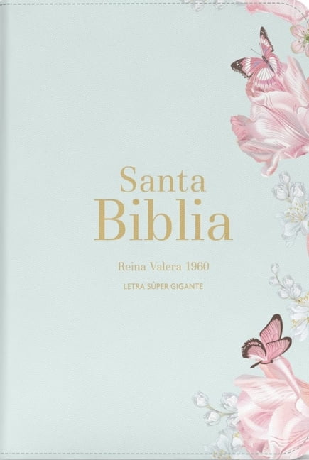 Biblia Rvr 1960 Letra Súper Gigante Símil Piel Salvia Claro Bible Rvr ...
