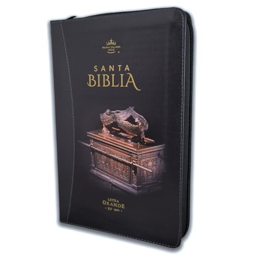 Biblia con Cierre Letra Grande 12 puntos RV1960 imit piel negro con ...