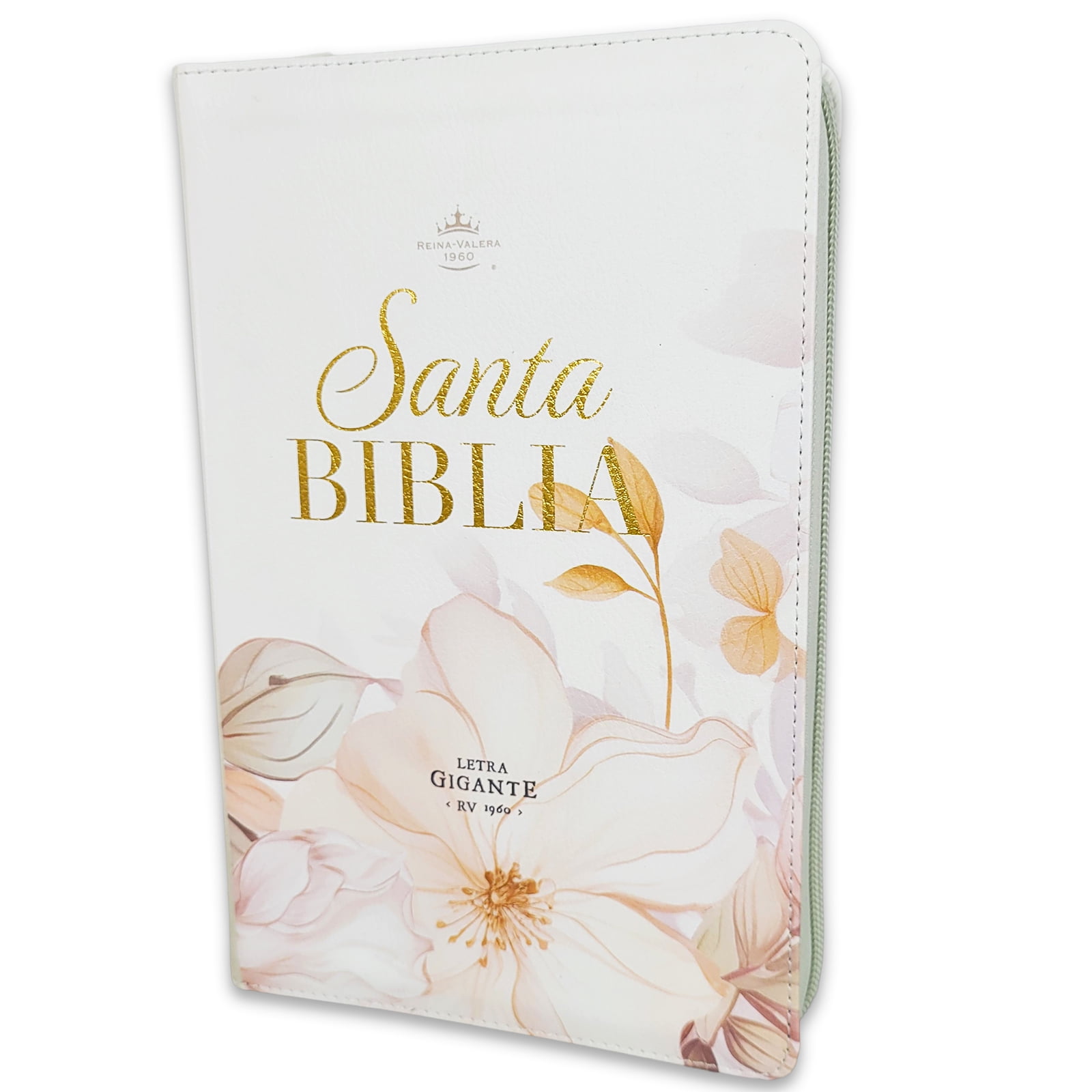 Biblia para Mujer con Cierre Letra Gigante Manual 14 puntos RV1960 imit piel verde menta ...