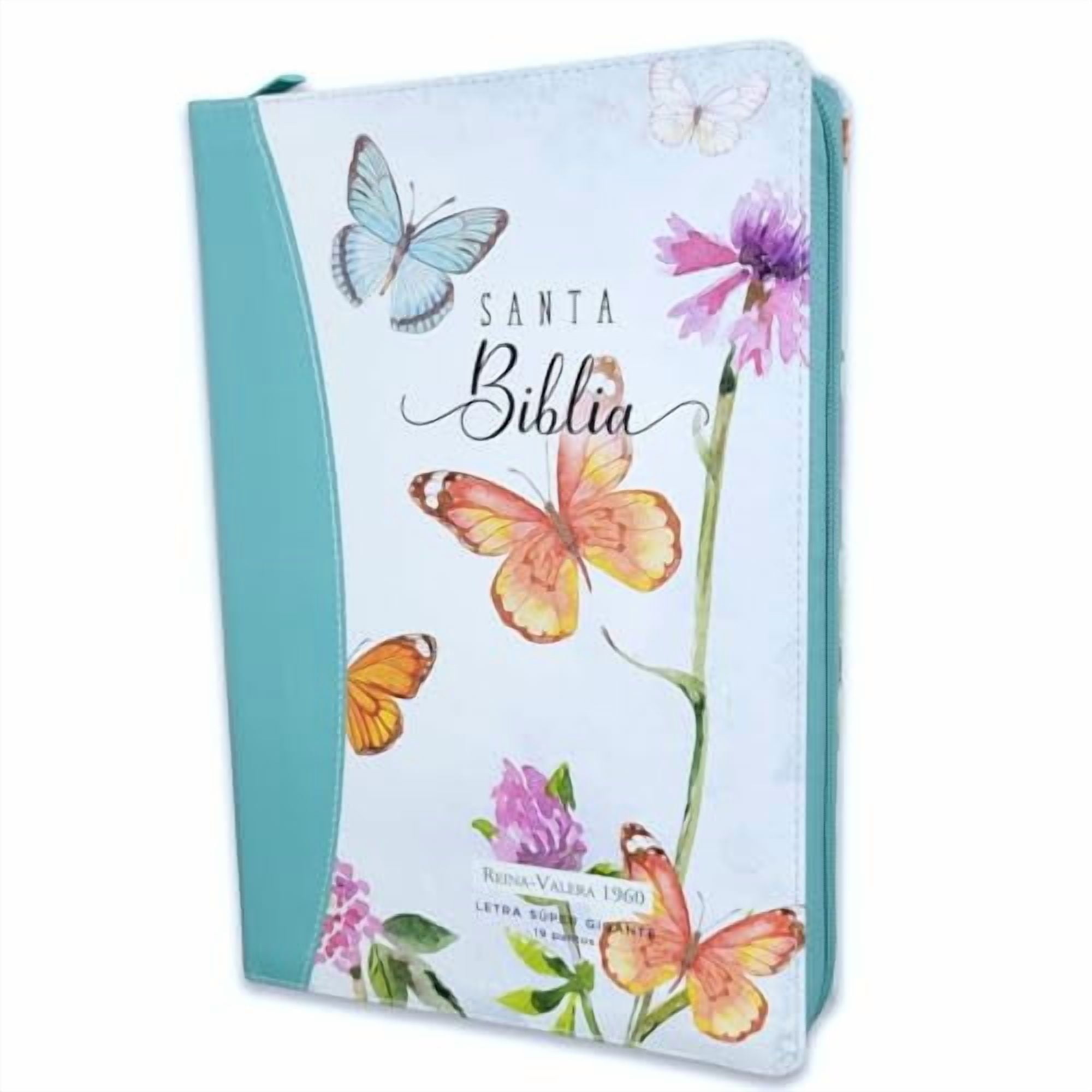 Biblia para Mujer con Cierre Letra Super Gigante Manual 19 puntos RV1960 imit piel duotono ...