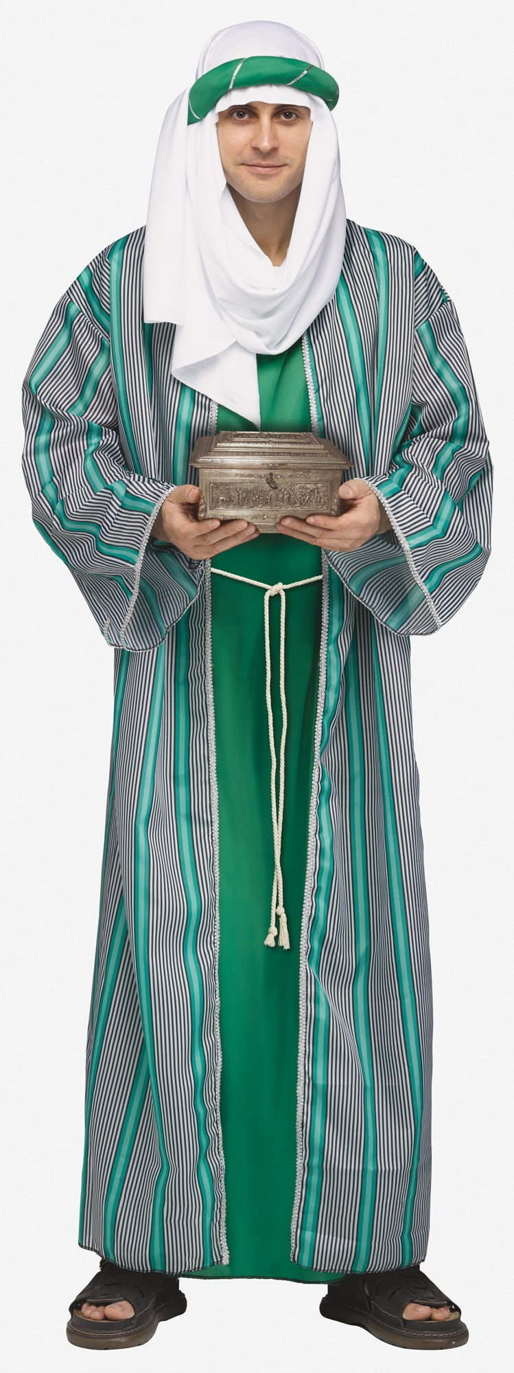 3 Piece Biblical Green Wise Man Adult Costume, Christian Christmas Suit ...
