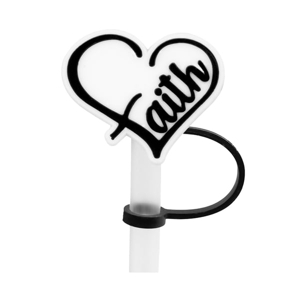 Biblical Design Silicone Straw Cover For Cup Reusable Drinking Tips ...