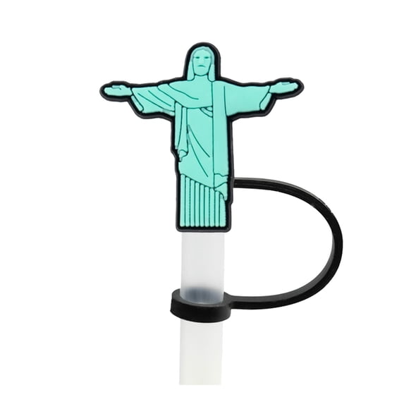 Biblical Design Straw Cover for Cup Silicone Bow Protector Topper ...