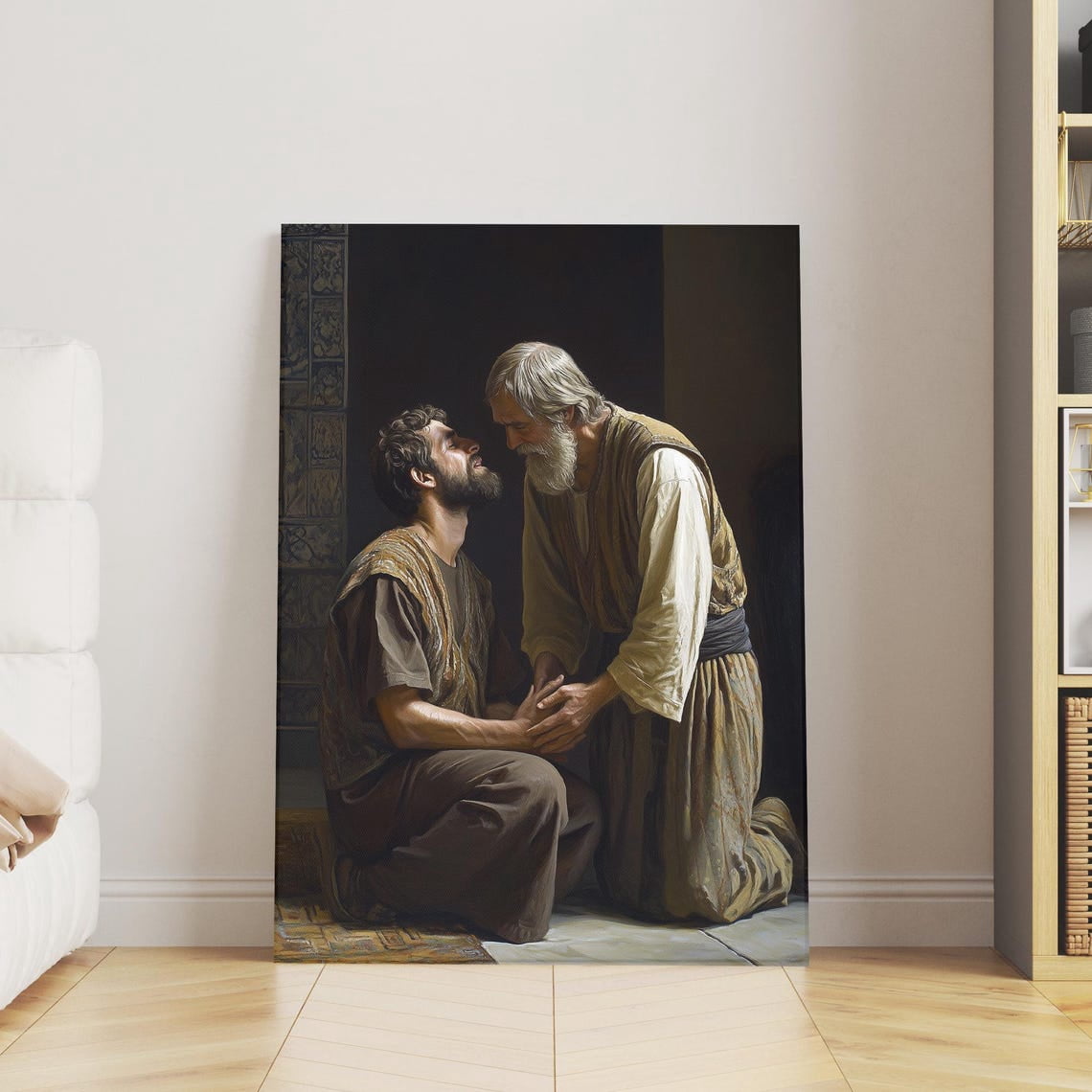 Biblical Parable Prodigal Son Art Christian Illustration For Room ...