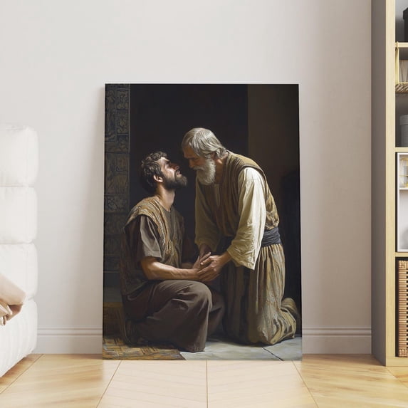 Biblical Parable Prodigal Son Art Christian Illustration For Room ...