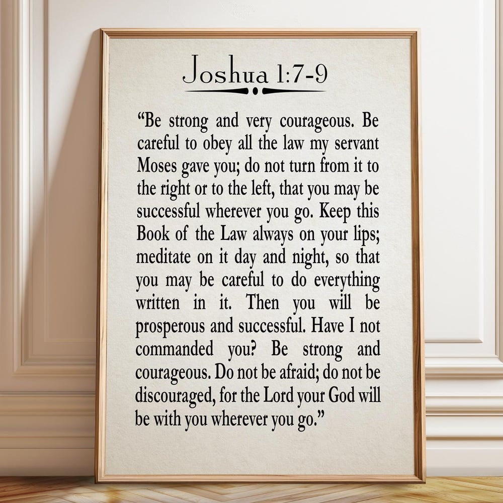 Biblical Poster Joshua 17-9 Joshua Quote Bible Scripture Christian ...