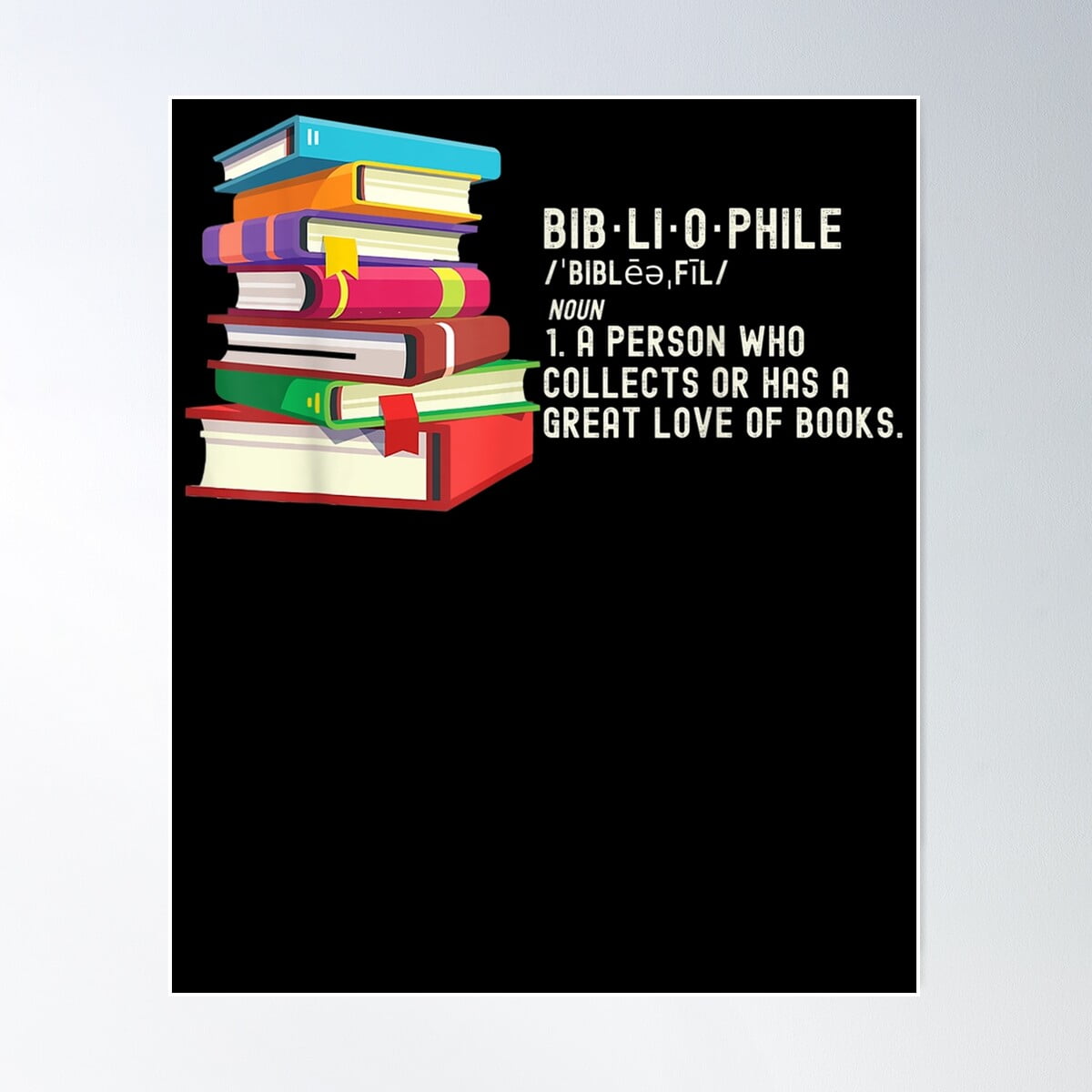 Bibliophile Book Lover Reading Teacher Gift Poster Wall Art Modern Wall ...