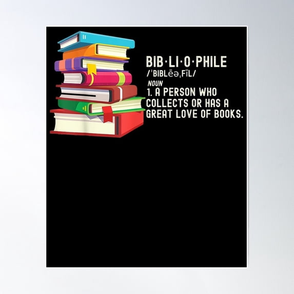Bibliophile Book Lover Reading Teacher Gift Poster Wall Art Modern Wall ...
