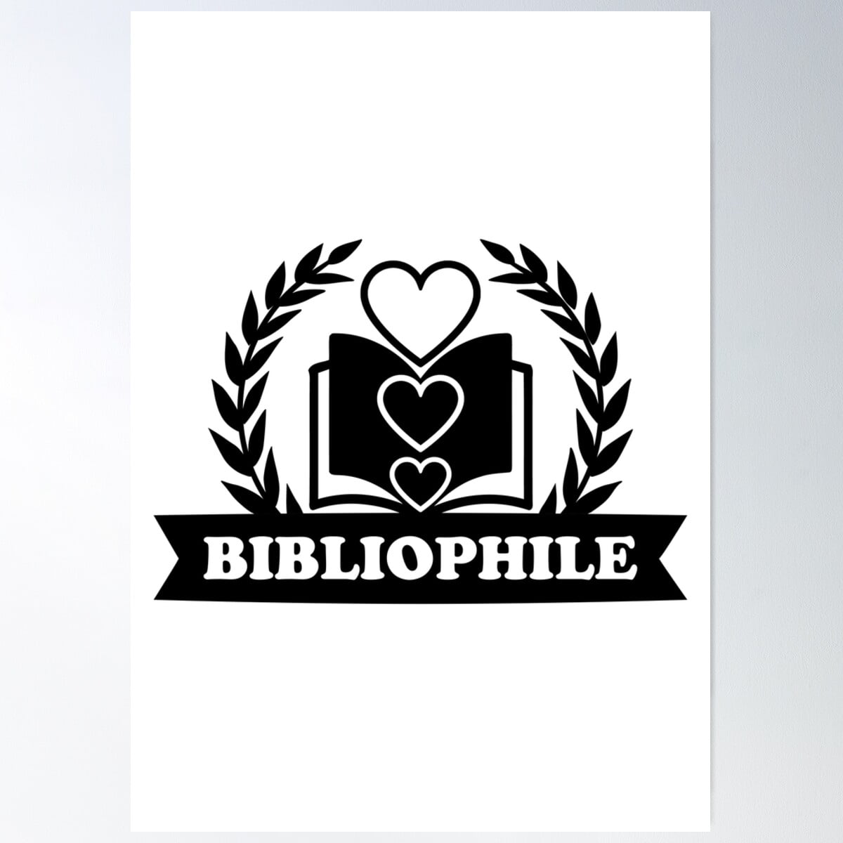 Bibliophile Poster Wall Art, Modern Wall Decor For Living Room Bedroom ...