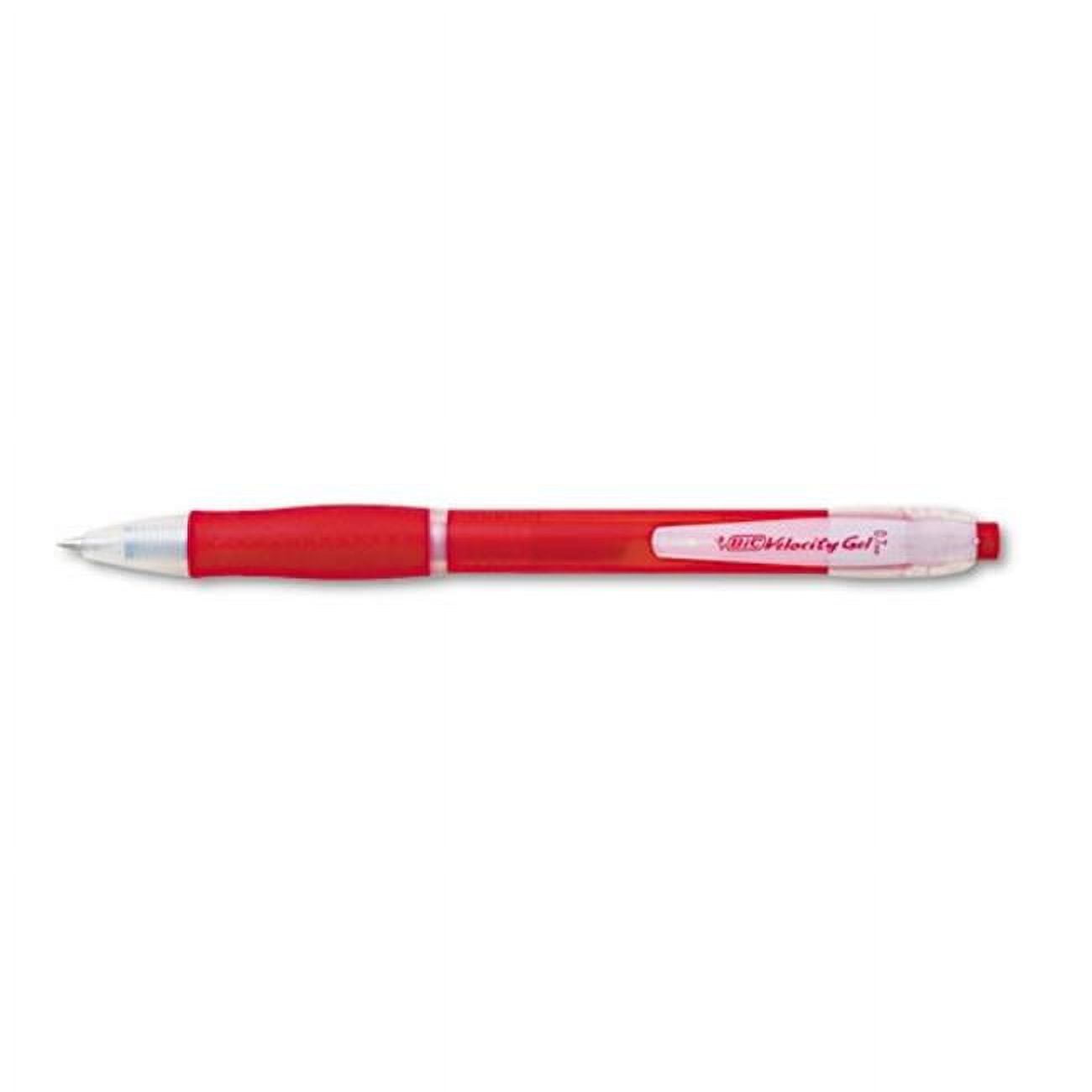 Bic BICRLC11RD Bic Velocity Gel Retractable Roller- Gel Pen Red ...