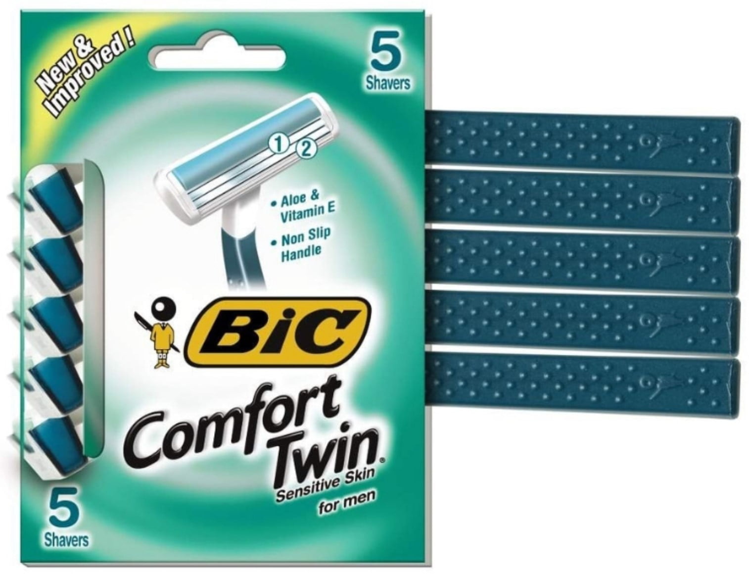 Bic Comfort Twin Sensitive Skin Shavers For Men, 5 ea - Walmart.com