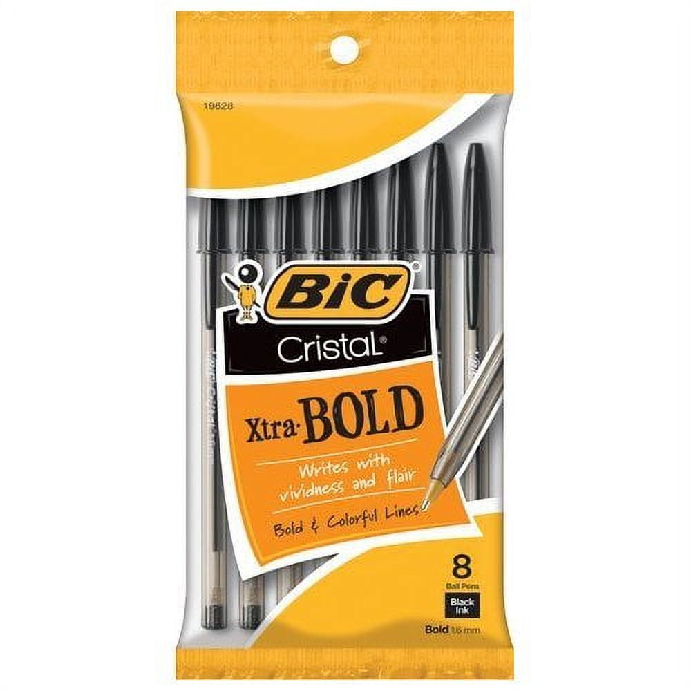 Bic Corporation MSBP81-BLK 1.6 mm. Cristal Xtra Bold Stic Ballpoint Pen ...
