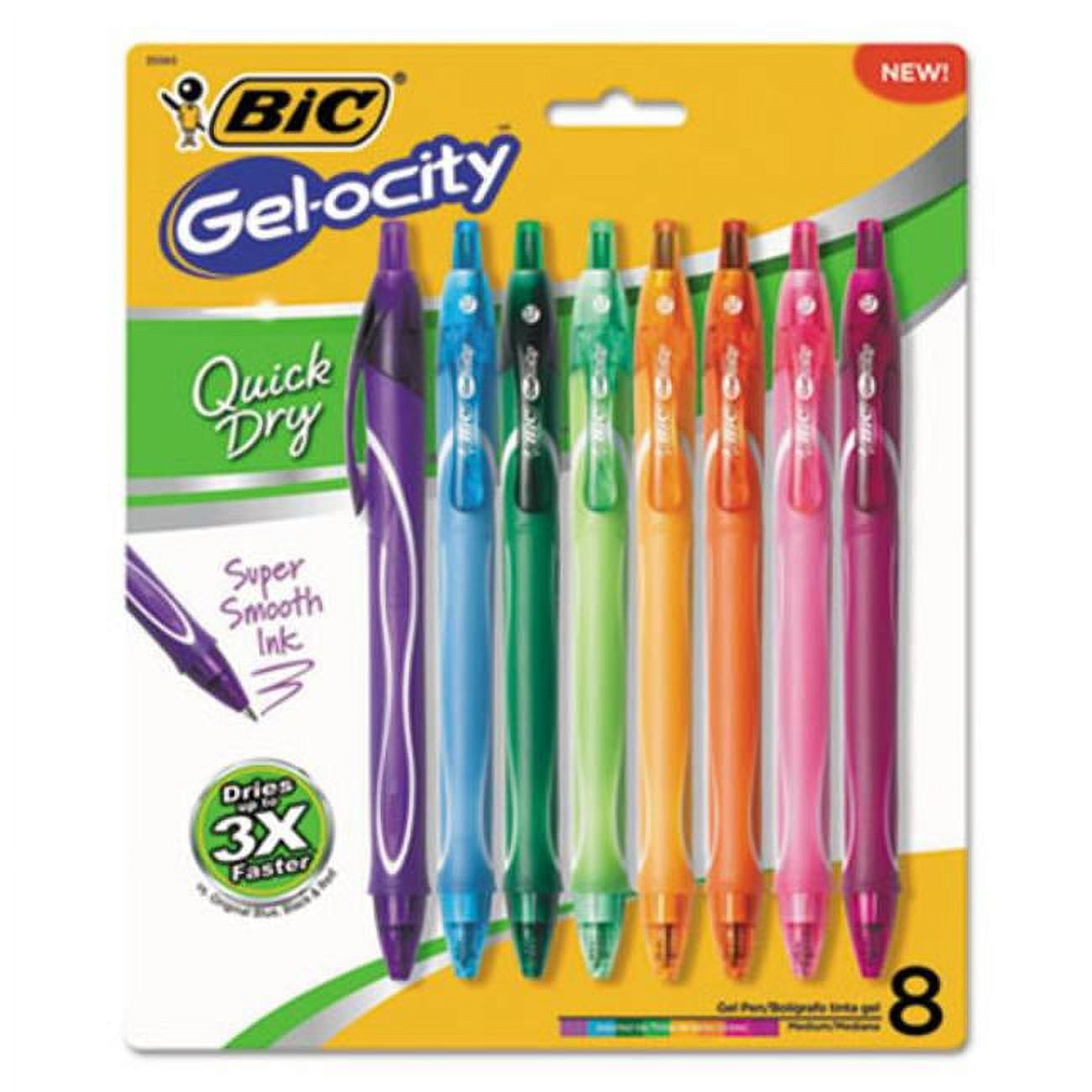Bic Corporation RGLCGAP81AST Gel-ocity Quick Dry Retractable Gel ...