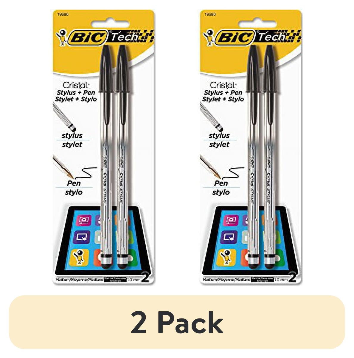 (2 pack) BIC Pen,Cristal Stylus 2pk,Bk MSSP21BK - Walmart.com