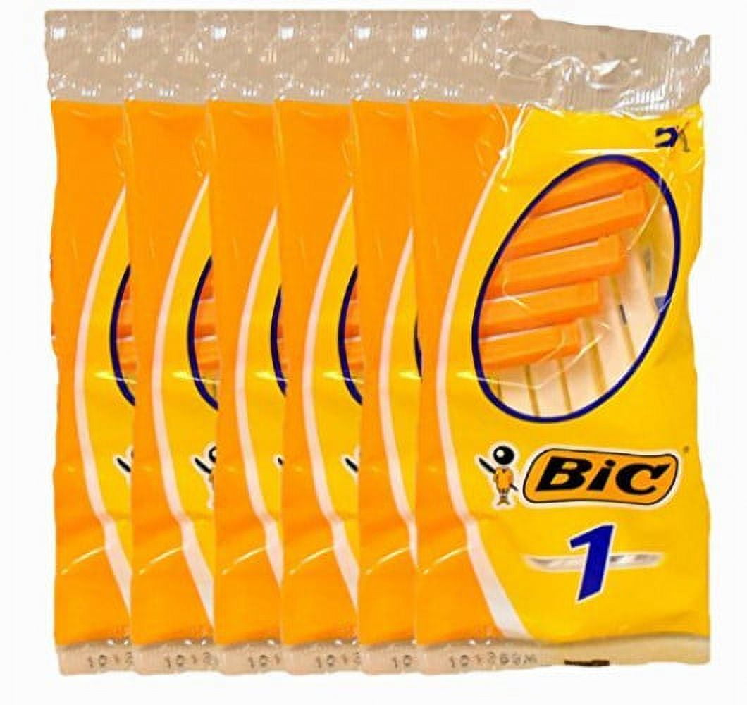 Bic Disposable Razor Shavers Normal Single Blade 5-Count (Pack of 6 ...