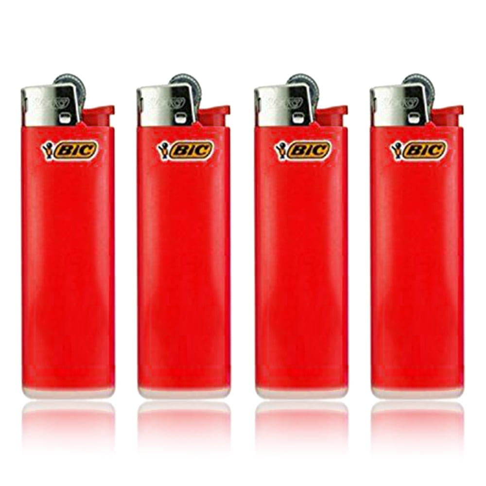 Bic Ebony Red Full Size Lighters Regular Bic Size Lighters (4 Count ...