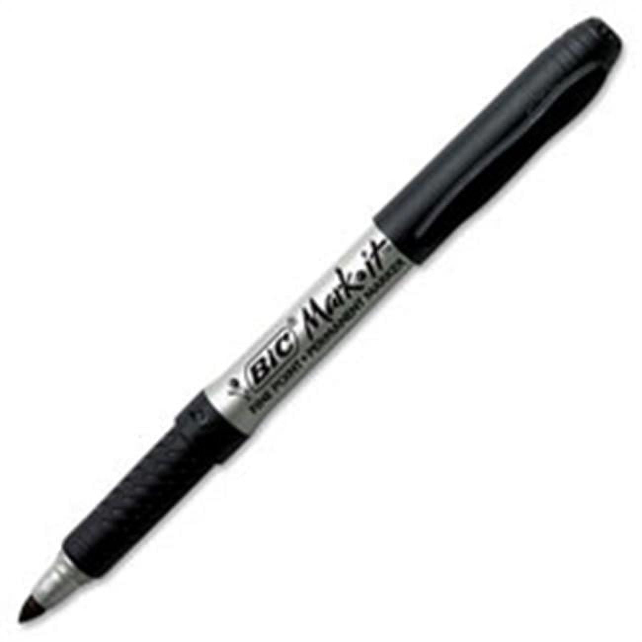 Bic GPMAP12ASST Mark-It Permanent Markers, Fine Point, Assorted, 12-Set ...