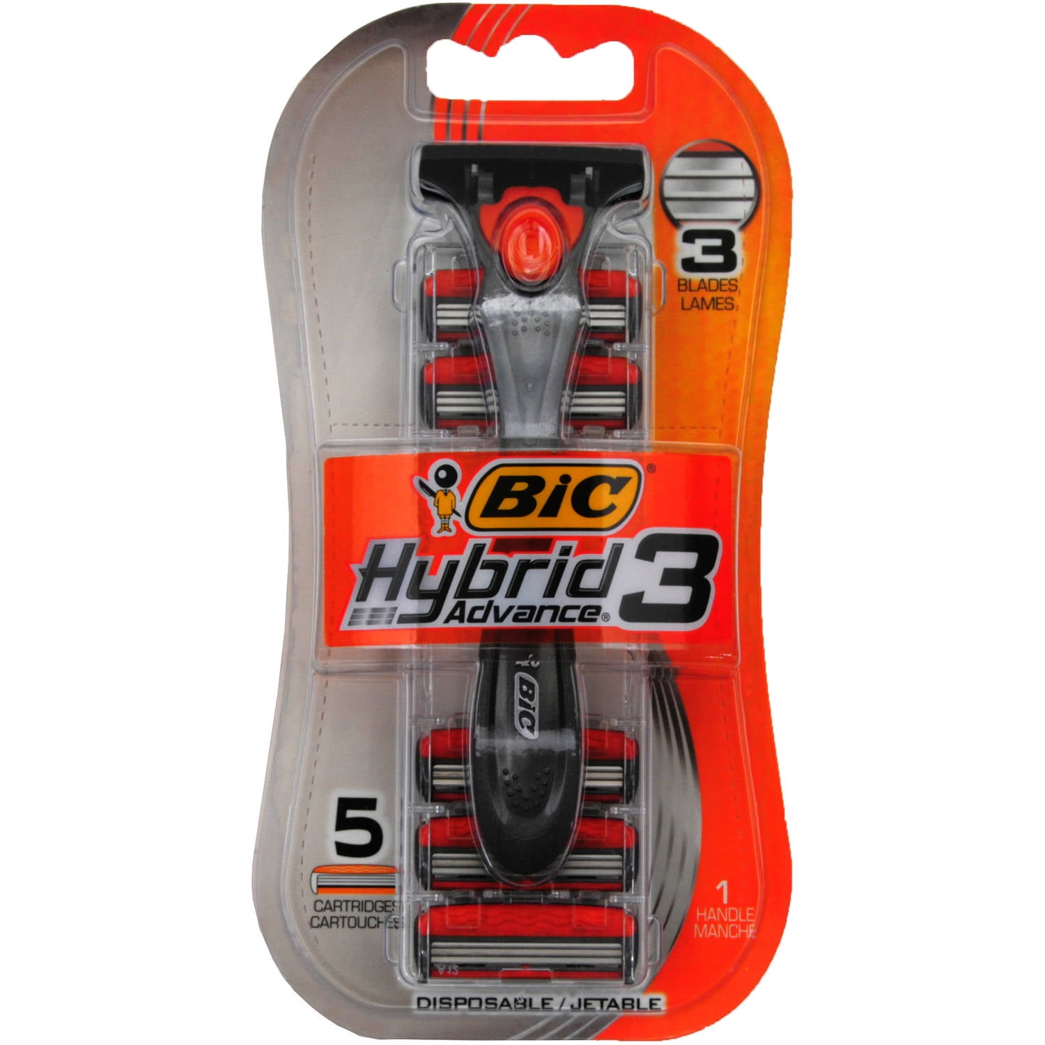 Bic Hybrid Advance Bic Hybrid 3 Advance 5ct Shaver - Walmart.com