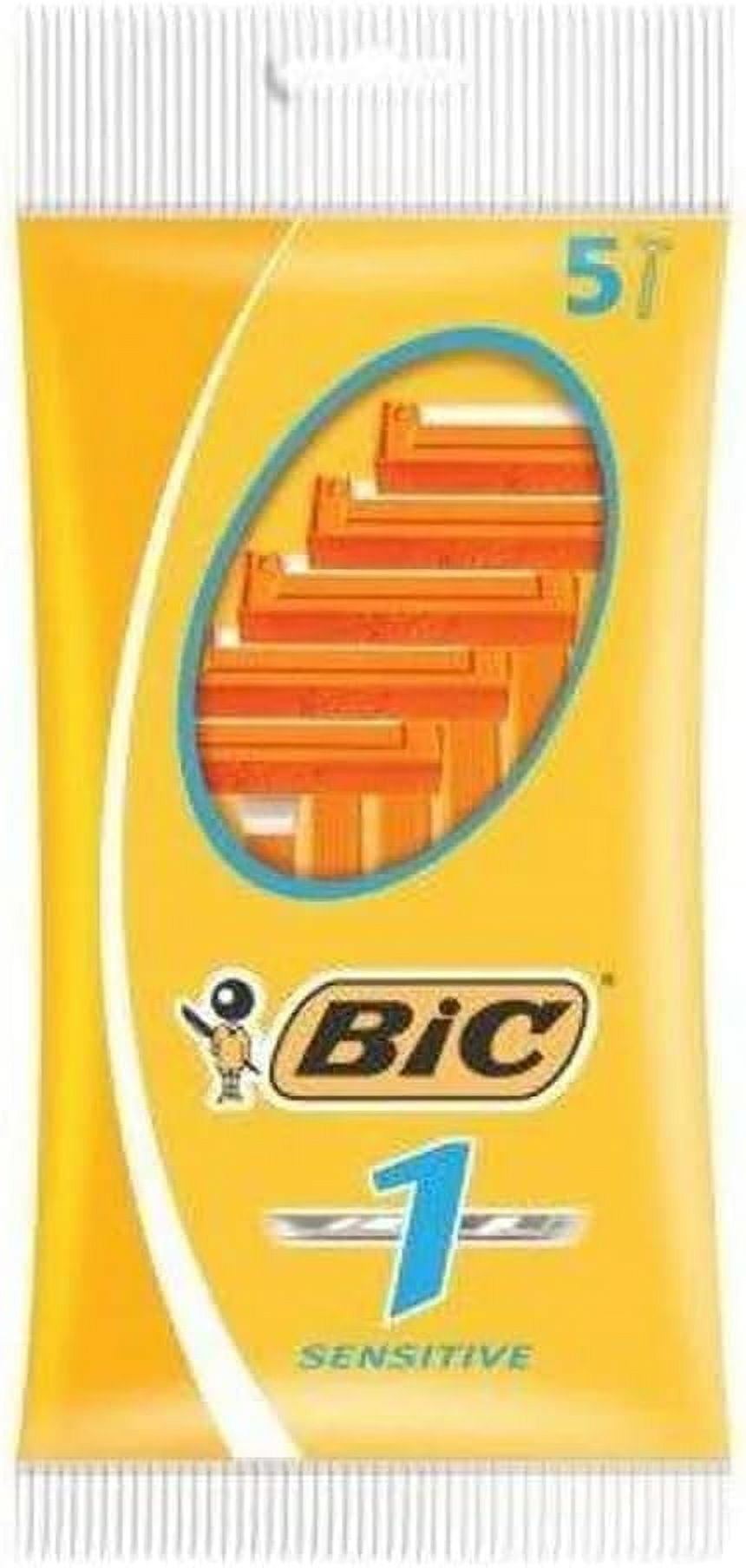 Bic Men Classic Sensitive Disposable Razors, 5 Count (Pack of 1 ...
