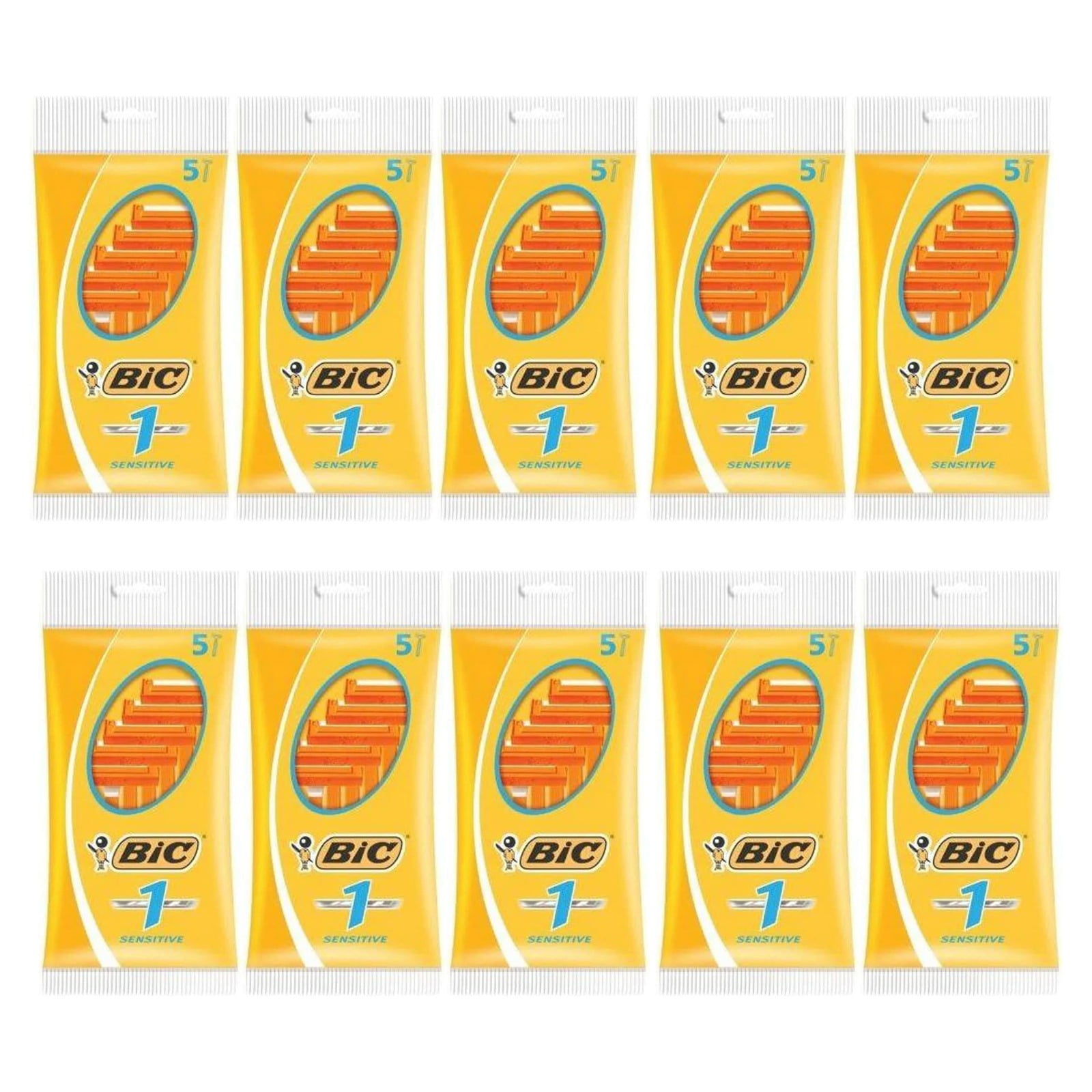 Bic Men Classic Sensitive Disposable Razors, 50 Count (Pack of 10 ...