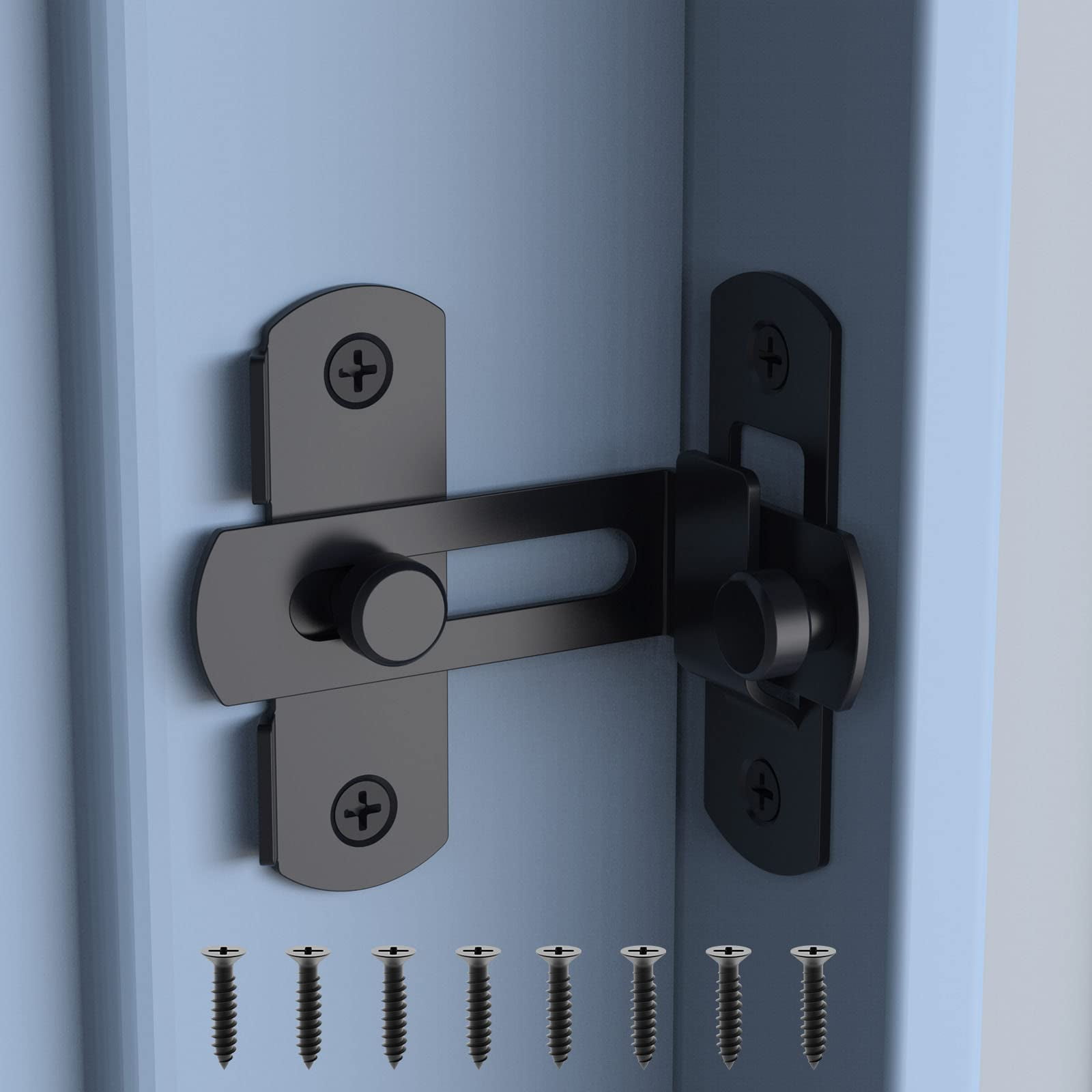 BiceNoning Barn Door Lock, 90 Degree Bifold Flip Door Latch, Stainless ...