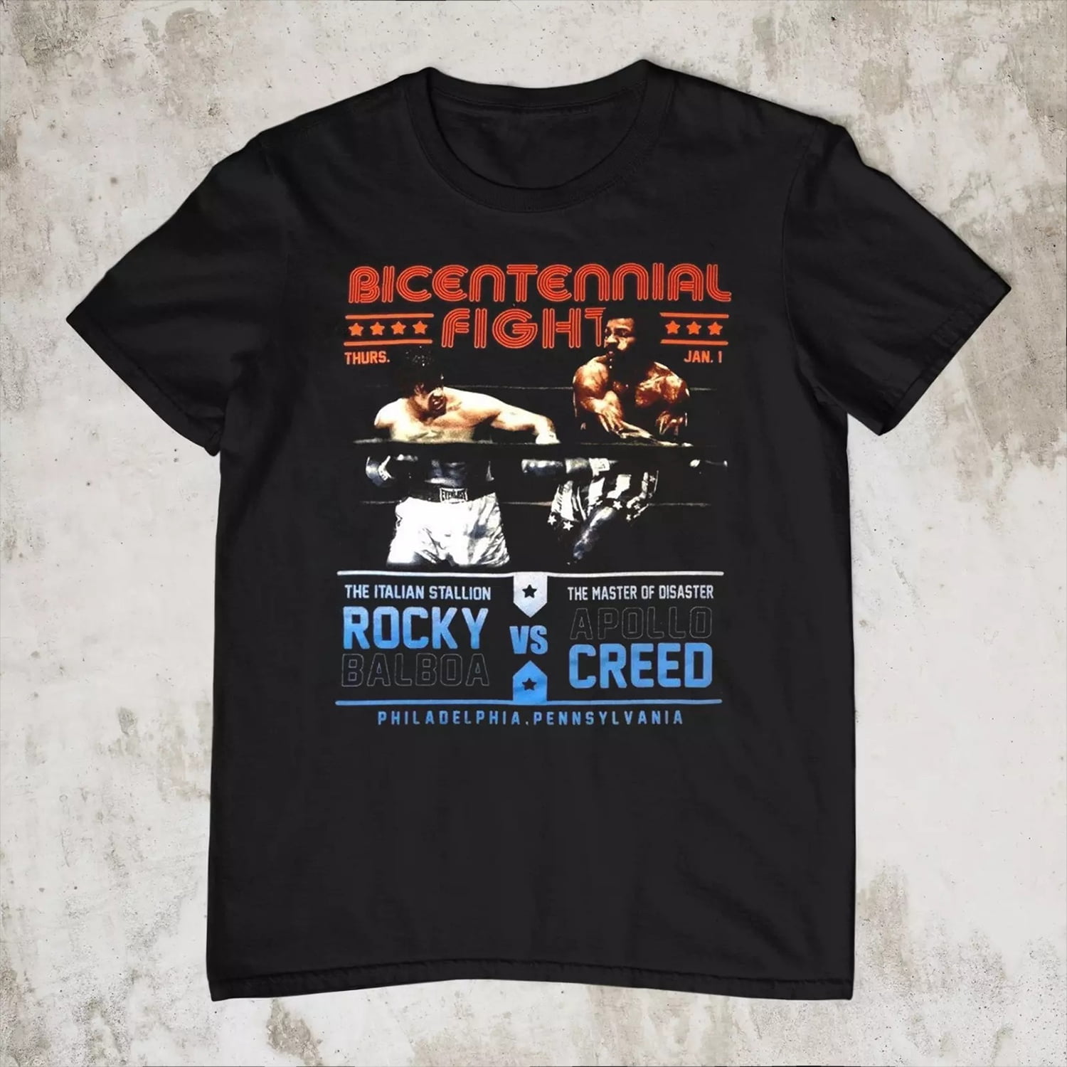 Bicentennial Fight Rocky Vs Apollo creed Poster Print T-shirt - Walmart.com