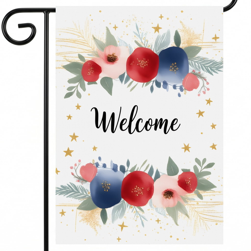 Bicentennial Flag 28x40in Welcome Outdoor Decor Full Size Garden Flag ...