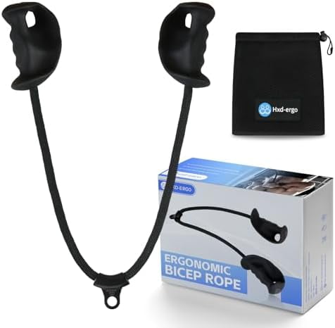 Bicep Rope with Ergonomic Grip, Bicep Curl Attachment for Cable Machine ...