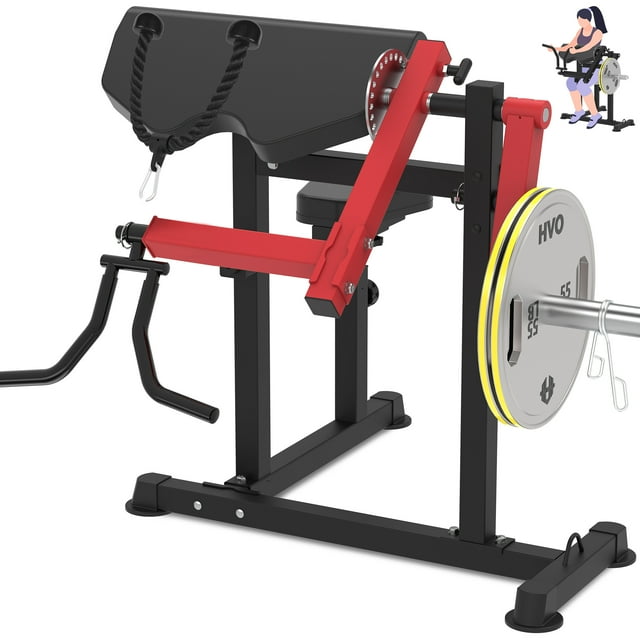 Bicep Tricep Curl Machine Preacher: Curl Bench 2 in 1 Arm Curl and Tricep Extension Machine for ...