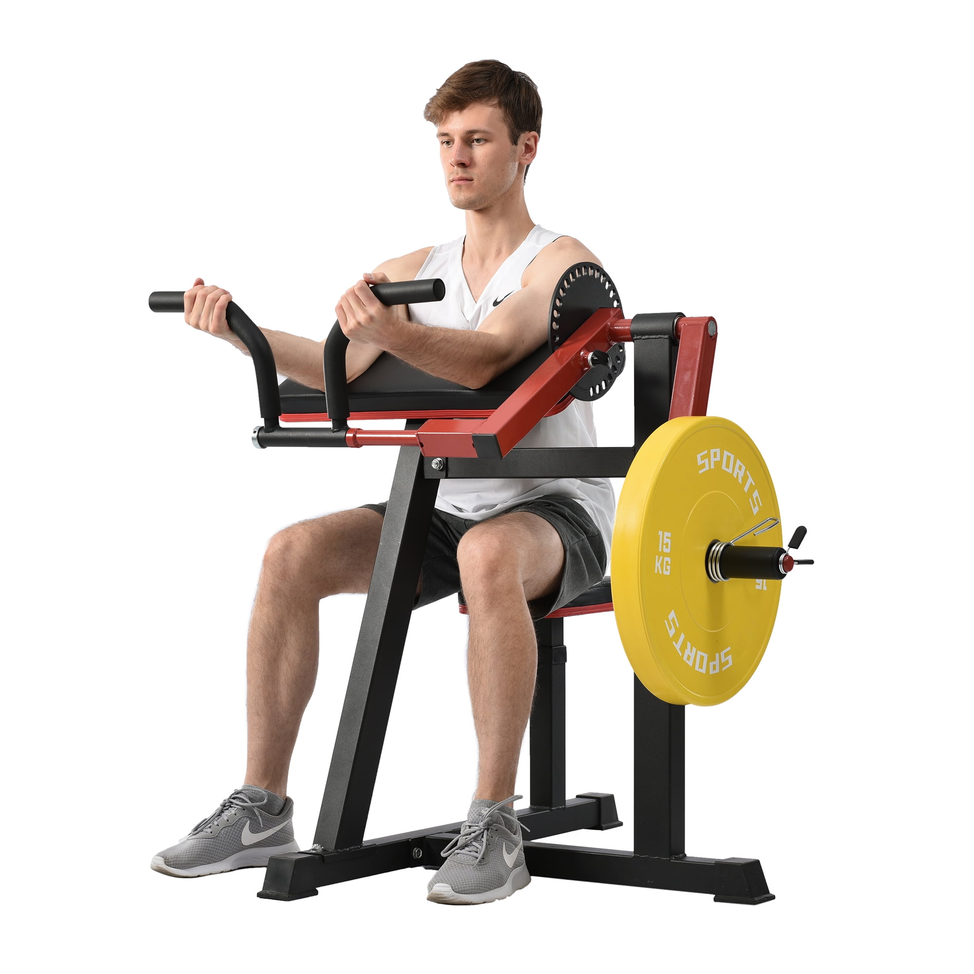 Adjustable Bicep Tricep Curl Machine with Preacher Curl Bench - Home ...