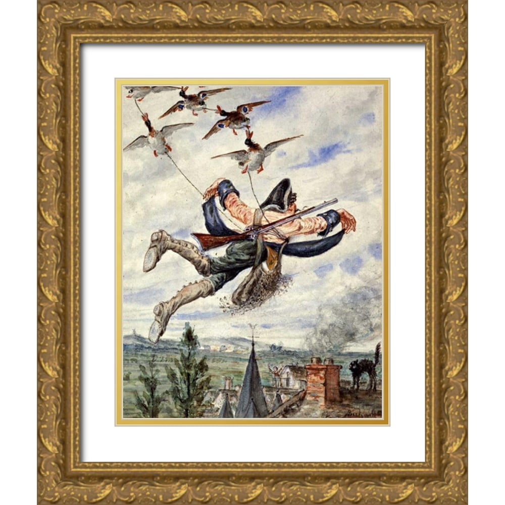 Bichard, Alphonse Adolf 15x18 Gold Ornate Wood Framed with Double ...