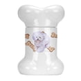 Bichon Frise Bone Shaped Treat Jar - Walmart.com