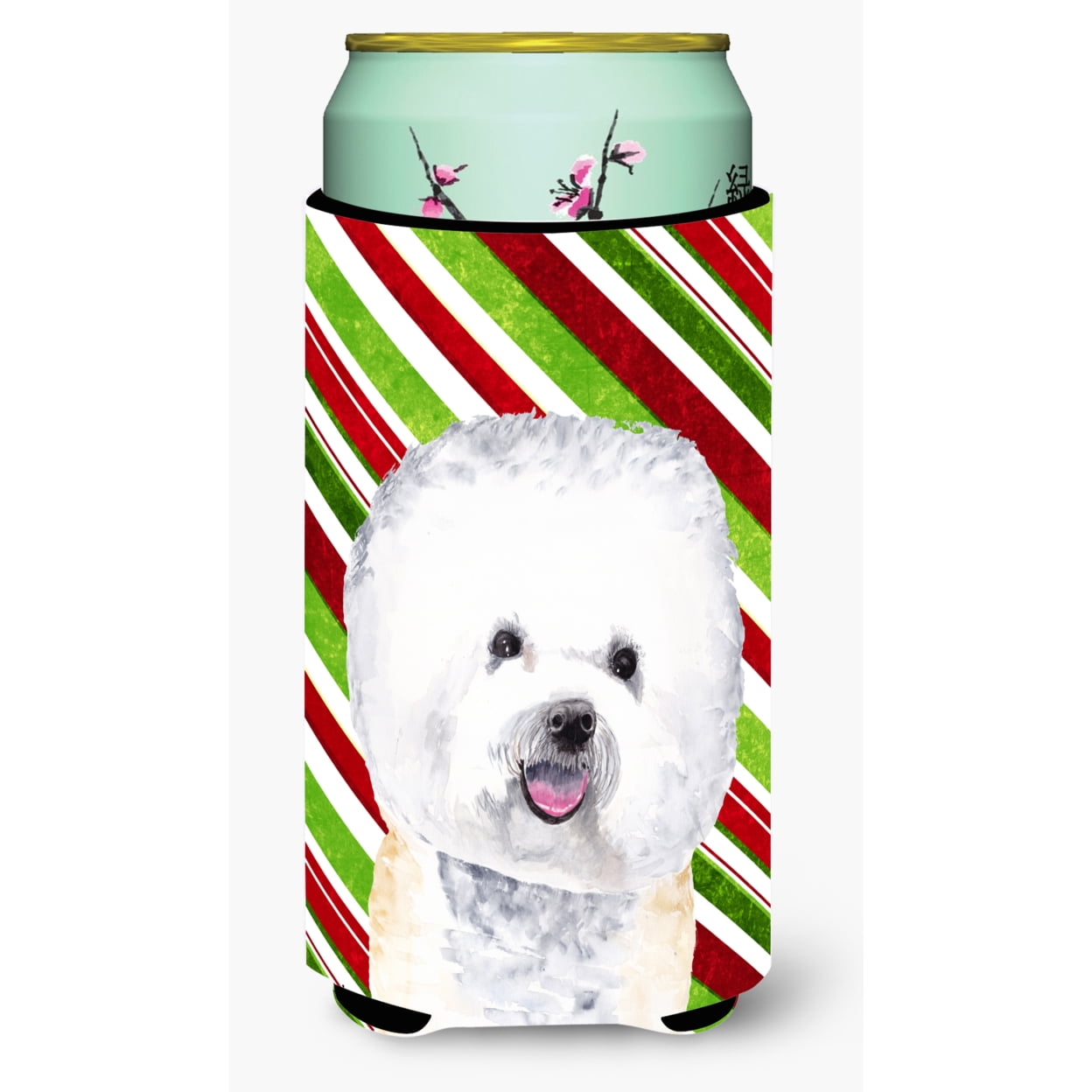 Bichon Frise Candy Cane Holiday Christmas Tall Boy Hugger - Walmart.com